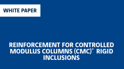 Reinforcement For Controlled Modulus Colums (CMC)® Rigid Inclusions ...